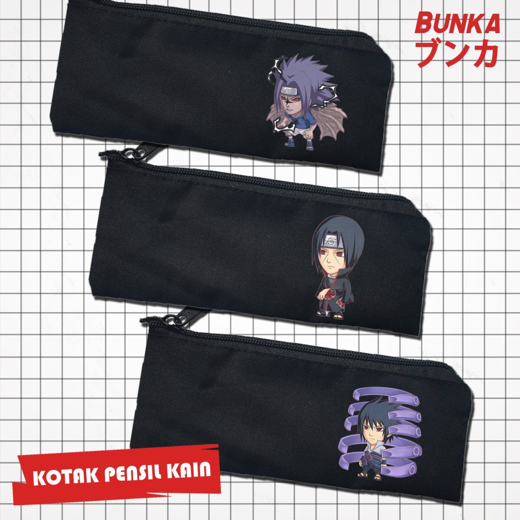 Pouch Tempat Pensil Anime Naruto Uchiha Family Sasuke Itachi Murah ...