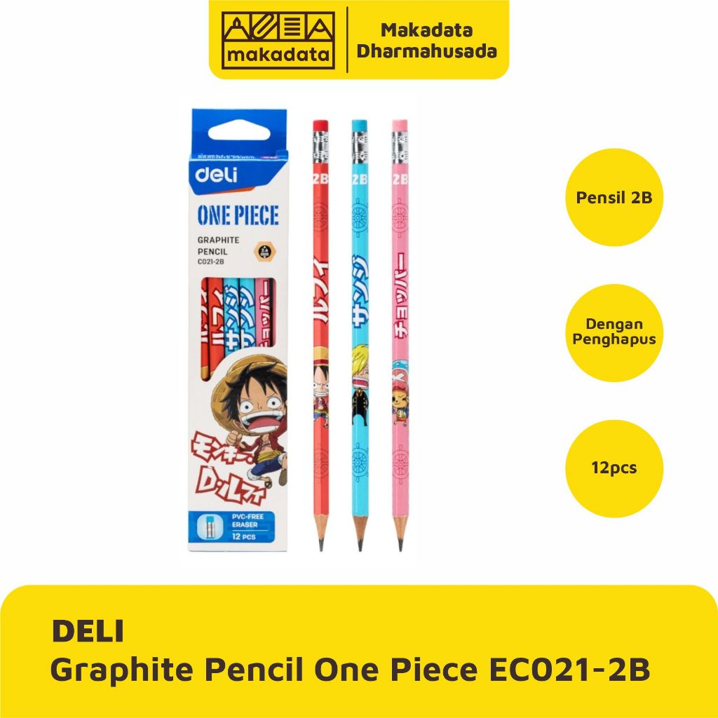 Pencil | Deli GRAPHITE PENCIL ONE PIECE EC021-2B (1 PAK) | Shopee Singapore