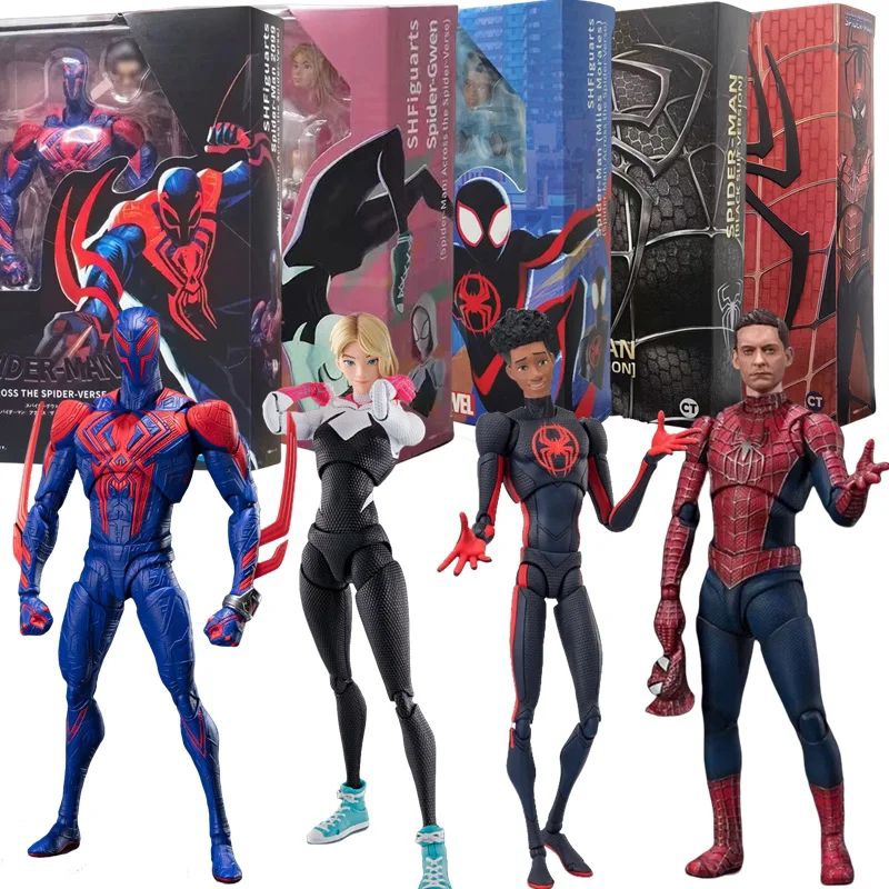 Action Figure CT Spiderman SHF Mafex Revoltech Figma Spiderman Accros The Spider Verse Into The ...