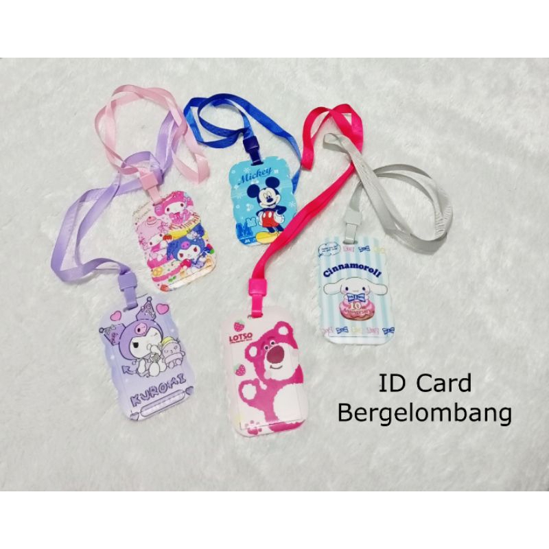 Wavy Box ID CARD Holder - Sanrio Mickey Character Identification CARD ...