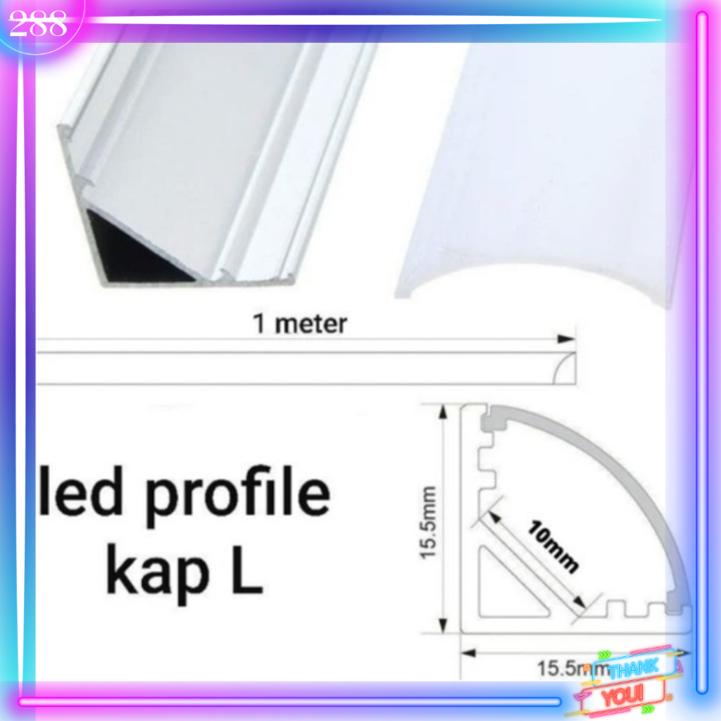 LED Profile Cover Casing Housing LED Strip Rigid Aluminum 1 Meter ...
