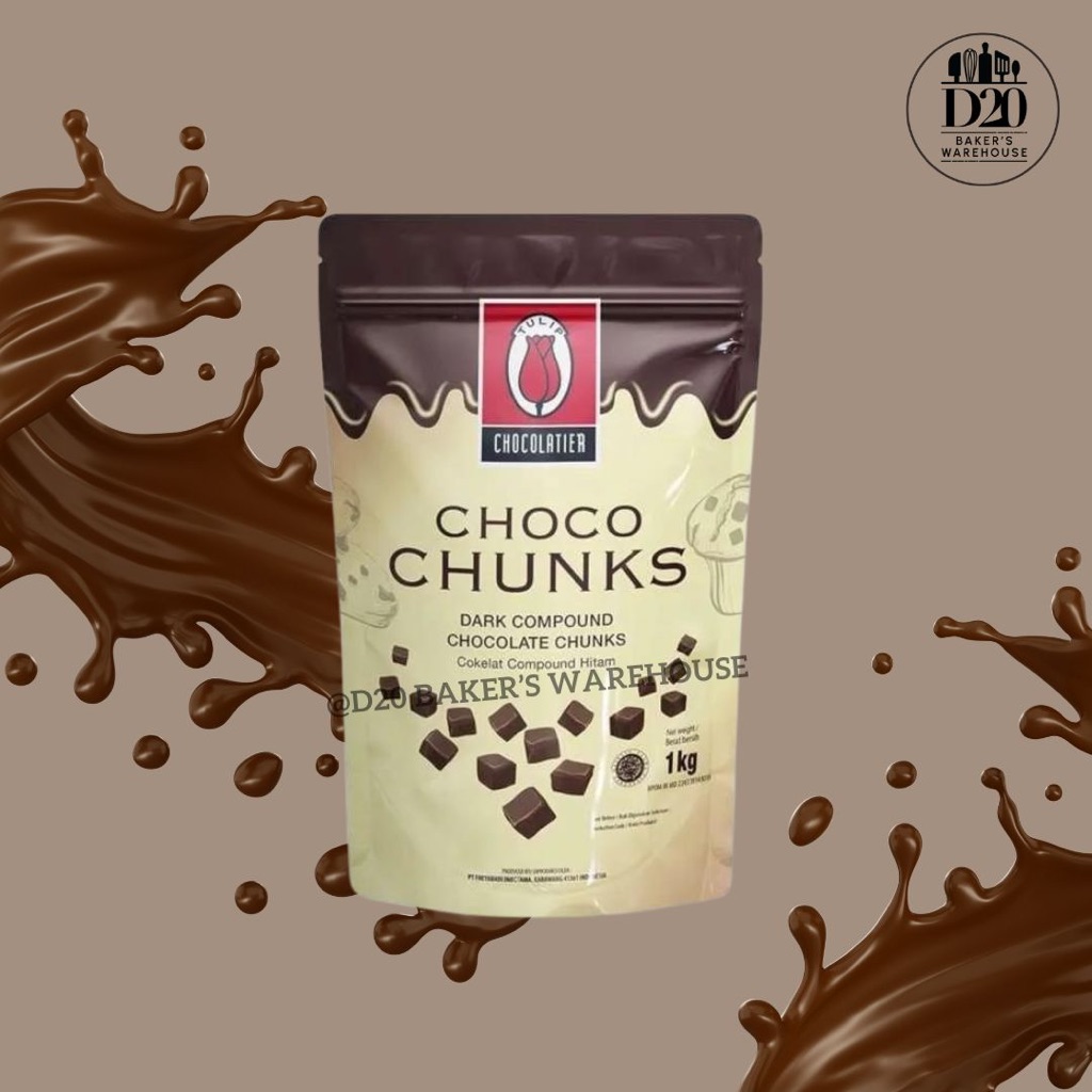 Tulip Choco Chunks Chocolate Dark Compound Topping 1kg | Shopee Singapore