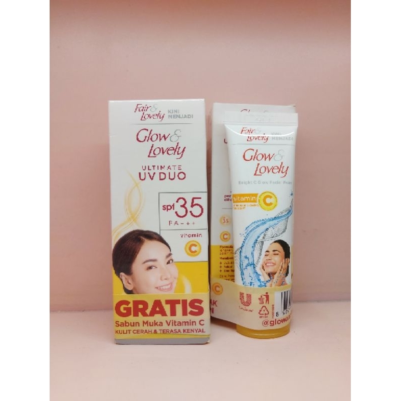Fair AND LOVELY SUNSCREAN SPF 35 (GLOW&LOVELY CREAM 40g Free FACIAL FOAM 50g) | Shopee Singapore