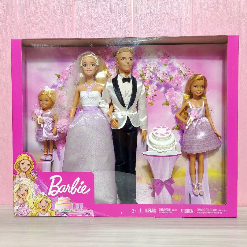 Barbie Wedding Set 4pc Barbie | Shopee Singapore