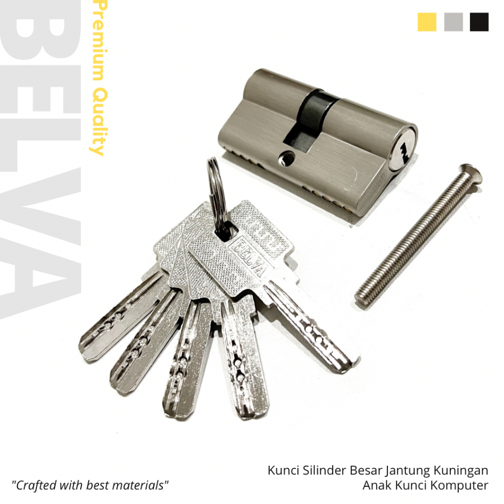 Belva Heart Brass Large Door Cylinder Lock 60mm | Shopee Singapore