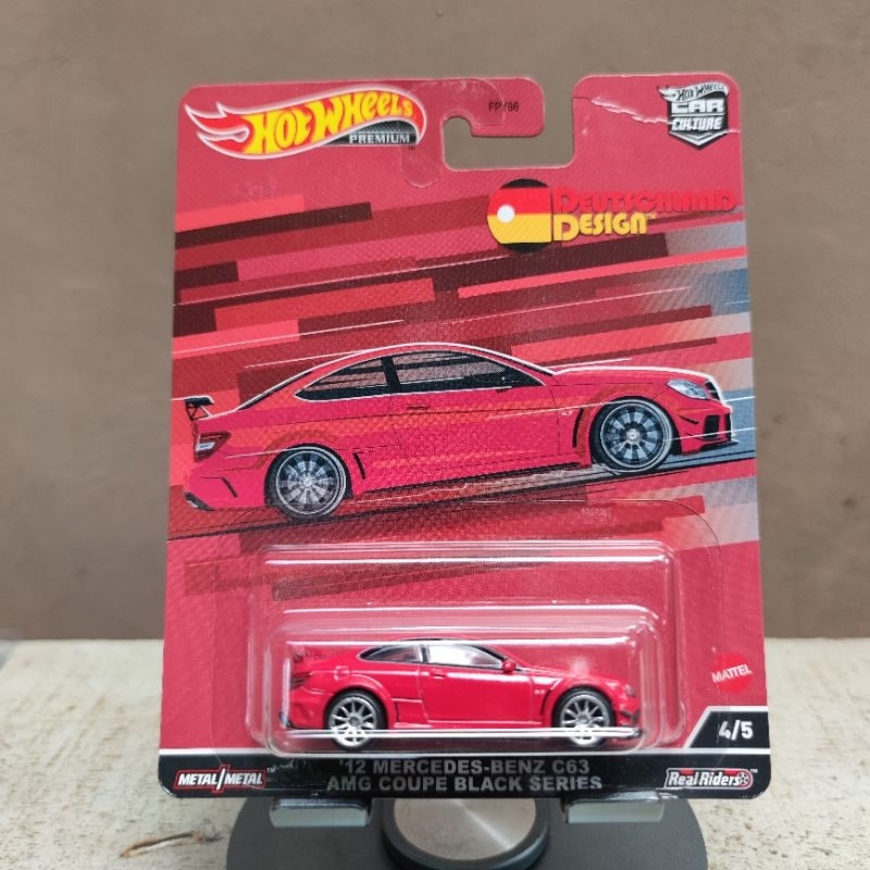 Hot Wheels Premium 12 Mercedes-Benz C63 AMG Coupe Black Series + towing ...