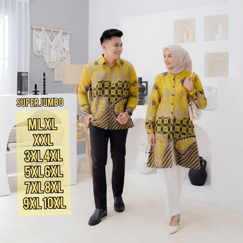 KEMEJA KATUN Couple Batik Shirts Couple Tops Long Shirts Men Tunic Women Cotton Basic Premium M ...