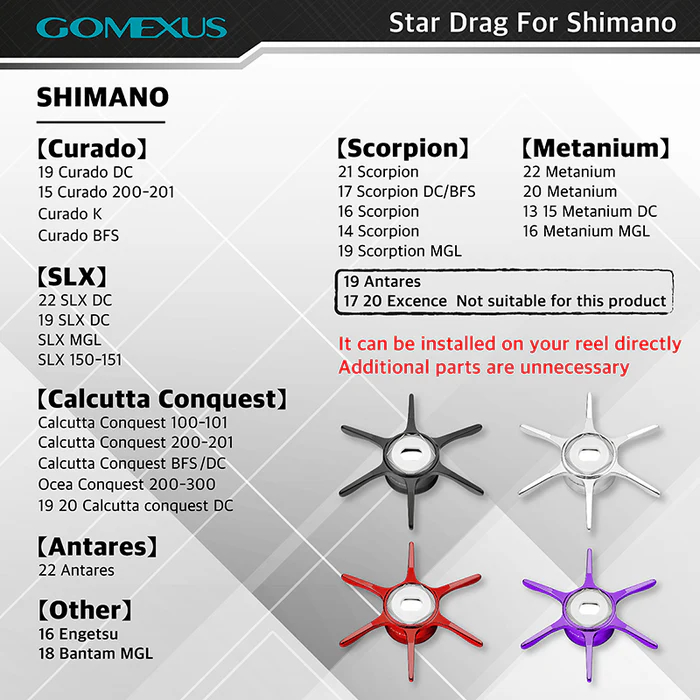 Star DRAG GOMEXUS FOR SHIMANO (HOW DRAG MODEL) | Shopee Singapore