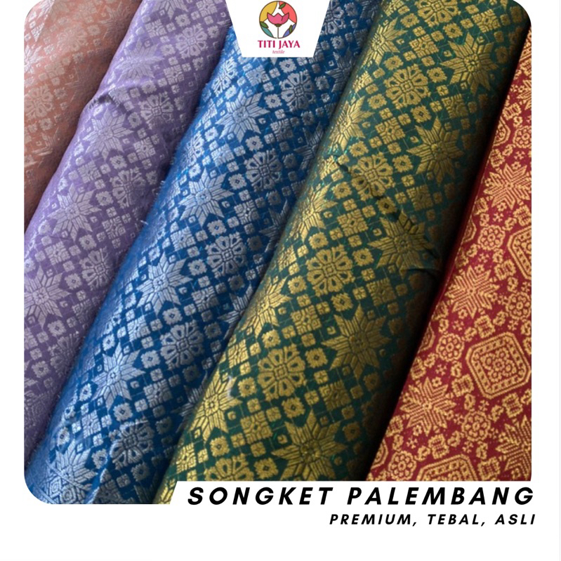 (Indonesian ETHNIC FABRIC) Premium Thick PALEMBANG SONGKET Fabric ...
