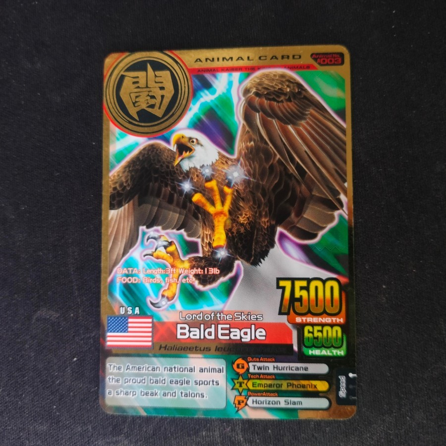 Animal Card Kaiser Gold Rare Bald Eagle Ver 2 ORI | Shopee Singapore