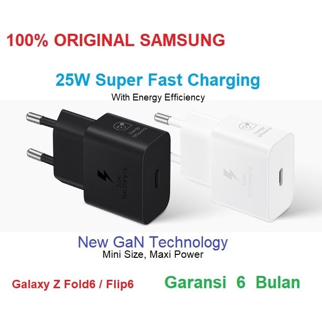 Adapter Charger 25W Galaxy Z Fold6 Fold 6 Z Flip6 Super Fast Charging ...