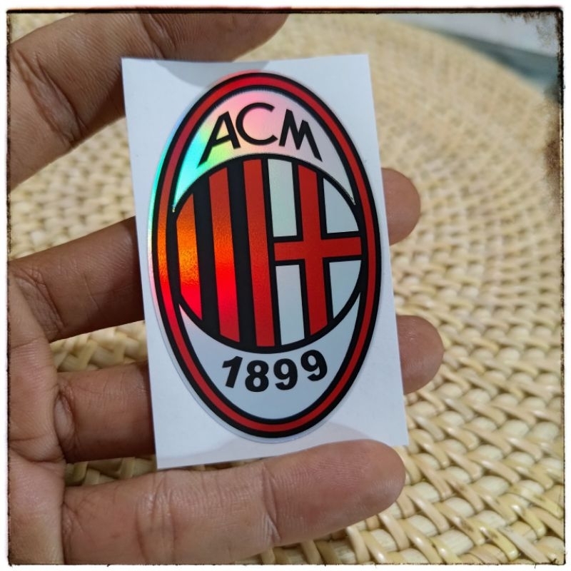 Ac Milan football logo sticker | Shopee Singapore
