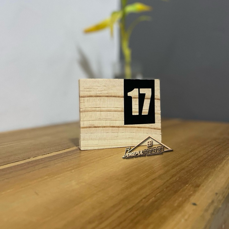 KAYU Rectangular Aesthetic Minimalist Sitting Wooden Table Number Board ...