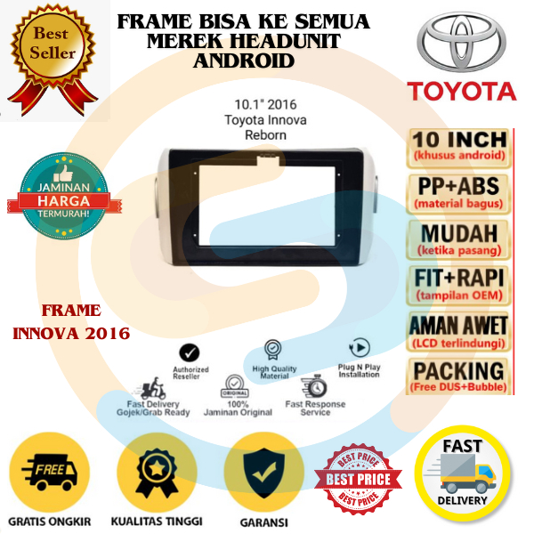 2016 Toyota Innova Reborn RHD 10 inch Android Head Unit Frame | Shopee ...