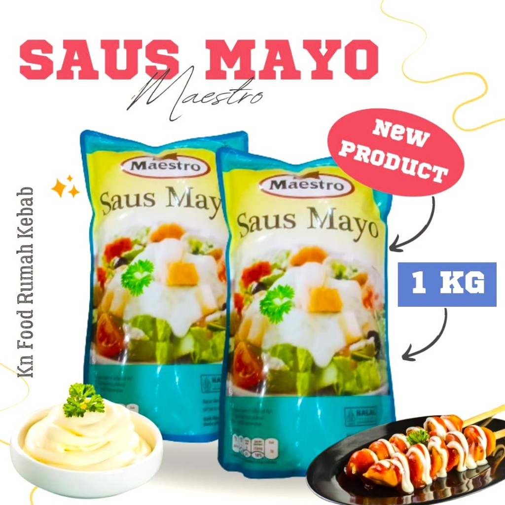Maestro mayo Sauce 1KG/mayonnaise Sauce/sau mayo Mayonais maestro/1KG ...
