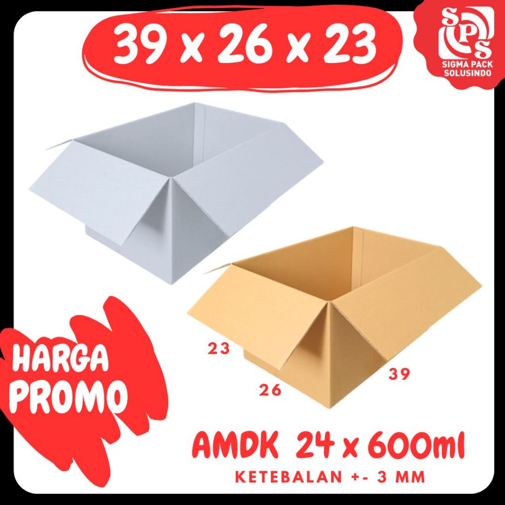 Amdk Cardboard 39x26x23 (24x600ml) Packing Box Cardboard Box Packaging ...