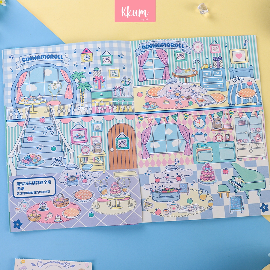Sanrio Quiet Book Sticker DIY Book Sticker Busy Book Children | Shopee ...