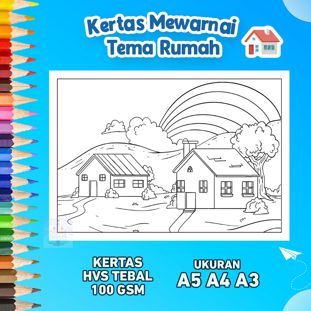 Home Theme Coloring Paper Drawing Paper Coloring Paper For Kindergarten ...