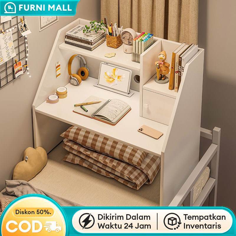KAYU Study Desk Computer Desk Minimalist Desk Writing Desk Shelf Wooden ...