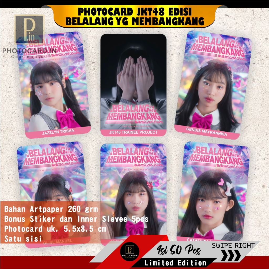 Photocard JKT48 Edition Of Grasshoppers That Bend 50pcs (Free Sticker ...