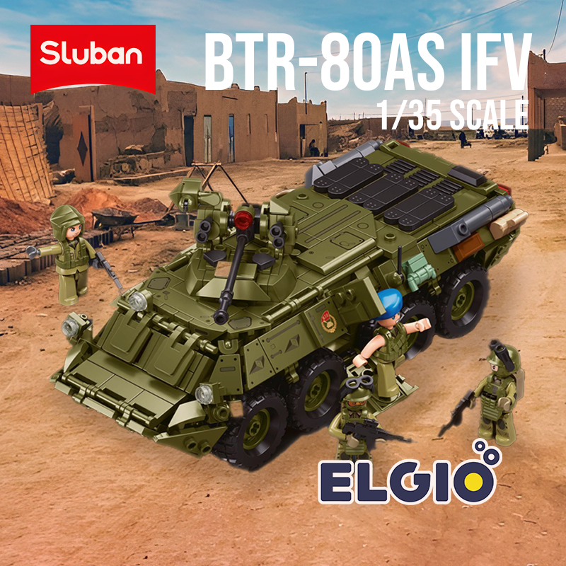 Sluban Bricks Tank Tetara 2in1 Army BTR80-AS Infantry Vehicle B1251 ...