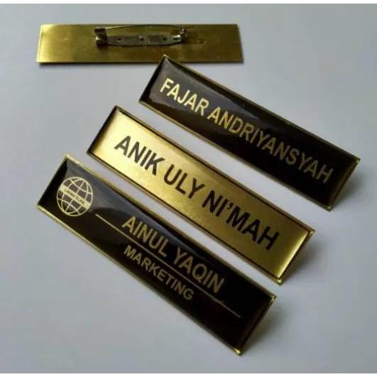 Chest Nameplate Nameplate Name Tag Brass Safety Pin and Magnet FREE ...