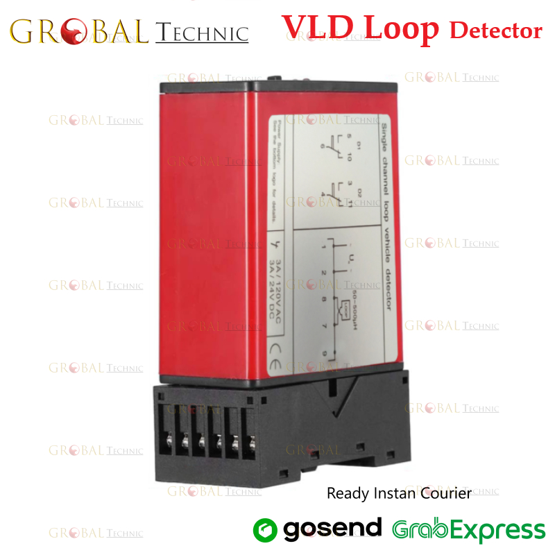 MERAH Vehicle Loop Detector RED 220V VLD Single Channel Barrier Gate ...