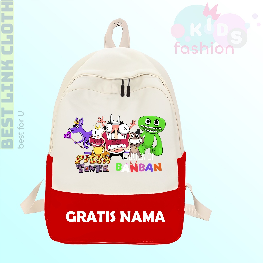 Pizza Tower Scream x Garten Of Banban School Children's Backpack meme ...