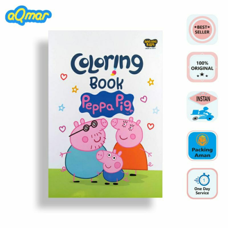 Children's Activity Book - Coloring Book Peppa Pig | Shopee Singapore
