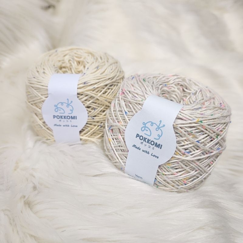 POKKOMI Cotton Dottie Small Ply Sport Weight Knitting Yarn | Shopee ...