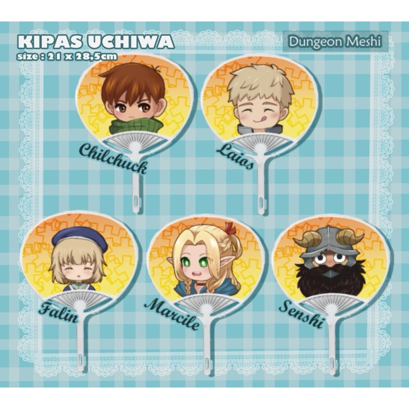 Anime fan uchiwa dungeon meshi delicious in dungeon marcile laios ...