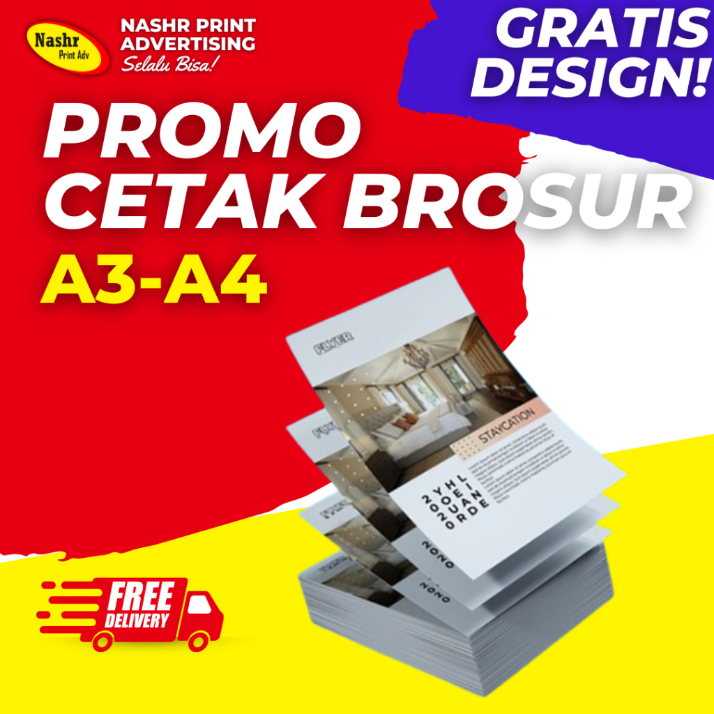 Print CUSTOM Brochures | A4 Brochure | Brosur A3 | 3 FOLD BROSUR ...