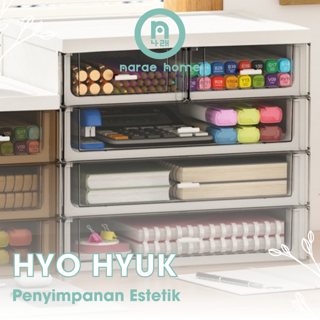 NARAE - HYO HYUK Aesthetic Pen Books Drawer Tier Rack Minimalist Work ...