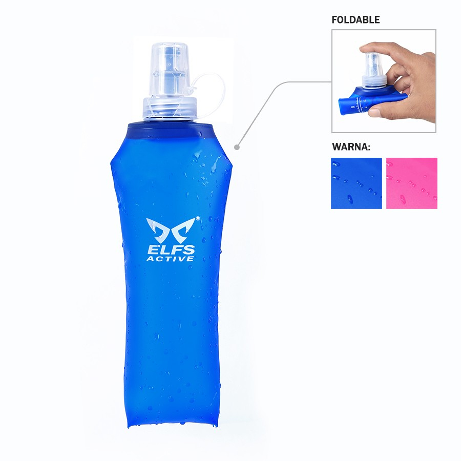 Active Soft Flask 500ml Folding Drinking Water Bottle Trail Running ...