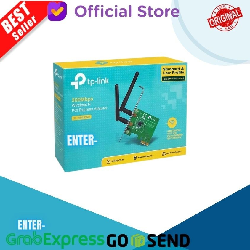 Tp-Link TL-WN881ND 300Mbps Wireless N PCI Express Adapter | Shopee ...