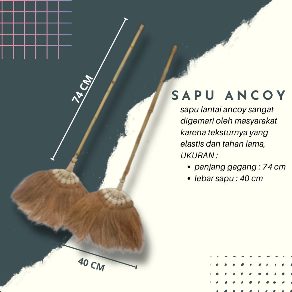 Ancoy BROOM 1 / TEPES BROOM / BAMBOO HANDLE BROOM / MULTIPURPOSE BROOM ...