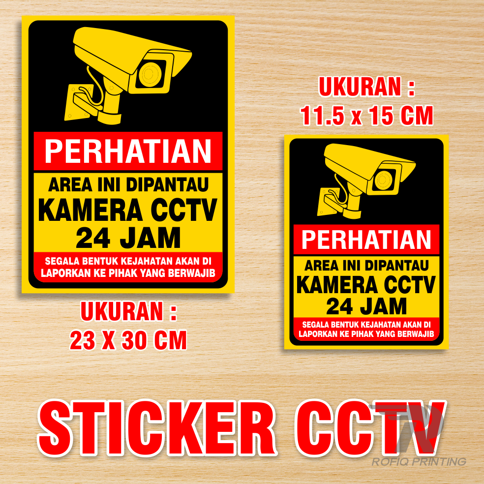 Cctv sticker/24-Hour cctv sticker/24-Hour cctv camera Sign sticker ...