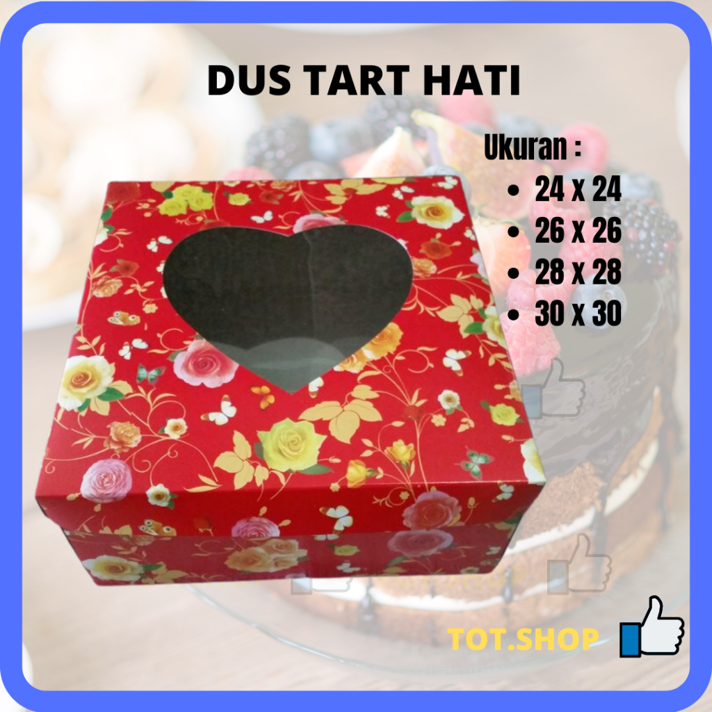 Box Tart Heart Cake Flower Motif Cake Box Lid/Box Cake Delivery/Box ...