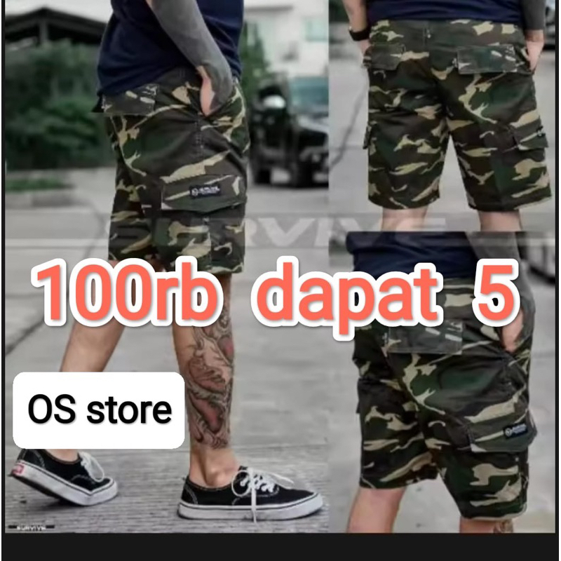 Jumbo DORENG LORENG ARMY MEN'S CARGO SHORTS LORENG ARMY CARGO SHORTS ...