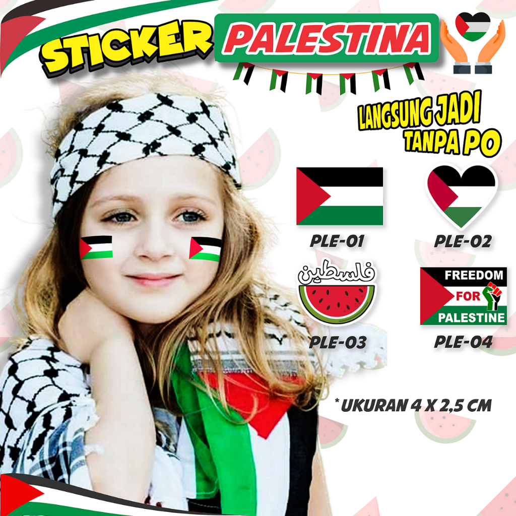 Palestine Flag Cheek Stickers / Save Palestine Stickers / Palestine ...