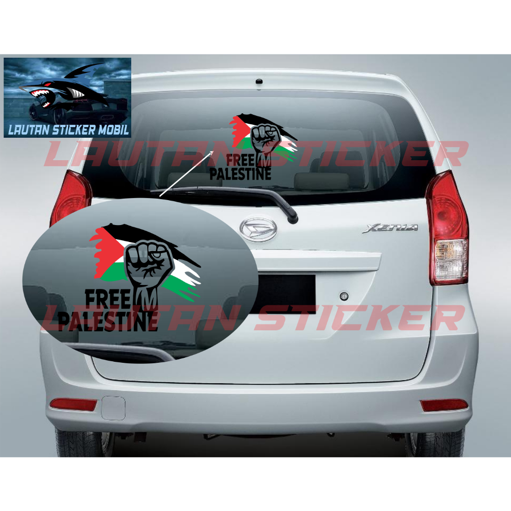 Sticker STICKER FREE PALESTINE CUTTING CAR BODY STICKER CAR REAR ...