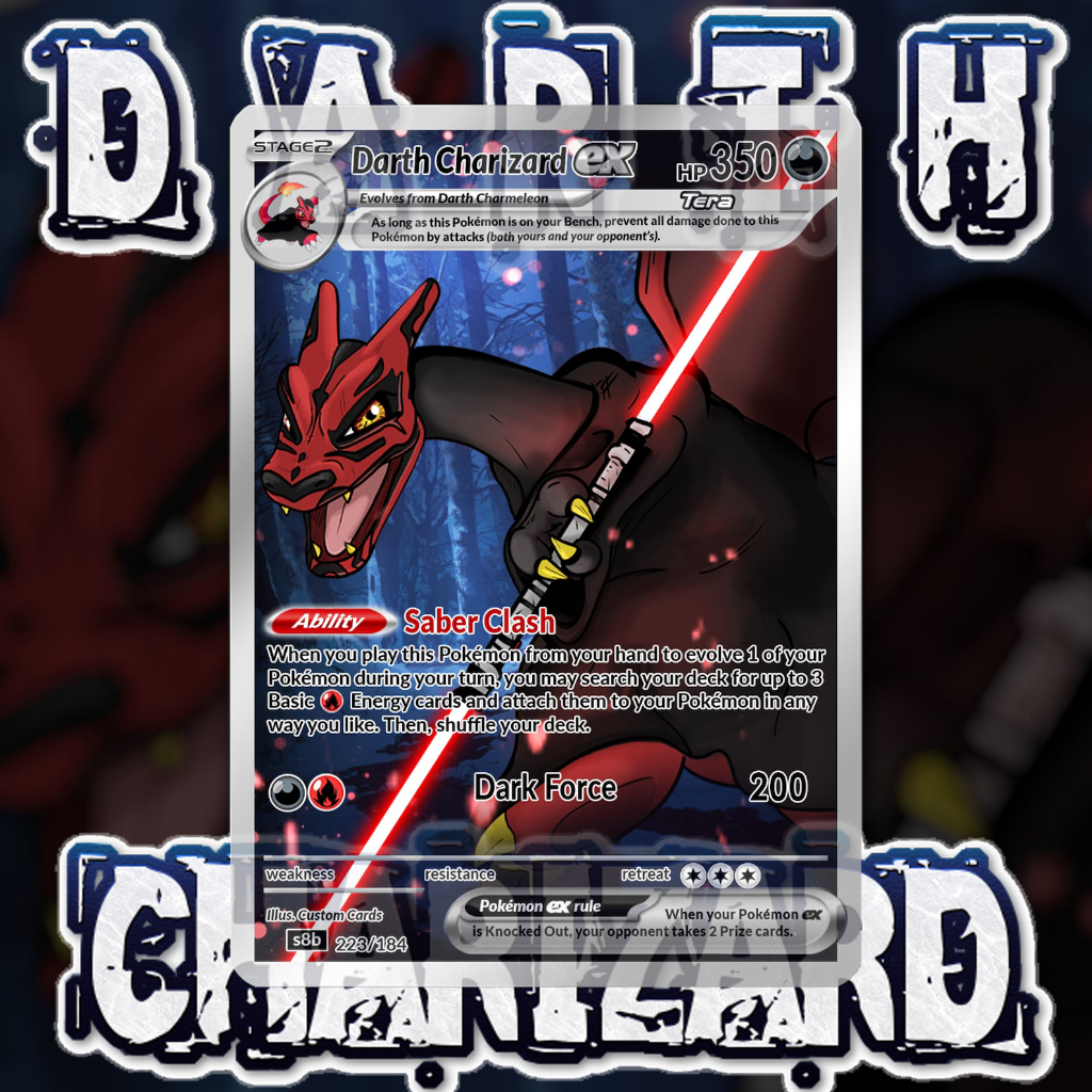 Pokemon TCG Holographic STAR WARS Card - DARTH CHARIZARD | Shopee Singapore