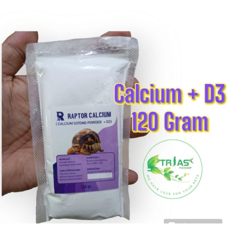 Calcium + d3 120 Grams Raptor brand/reptile calcium/duck calcium ...