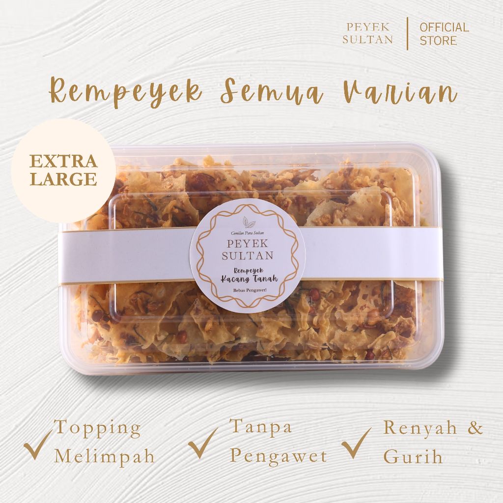 Peyek SULTAN - Rempeyek All Variants (Box Large & XL) | Shopee Singapore