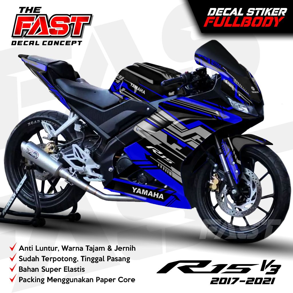 Decal R15 V3 Sticker striping Decal Yamaha R15 V3, Sticker Decal R15 V3 ...
