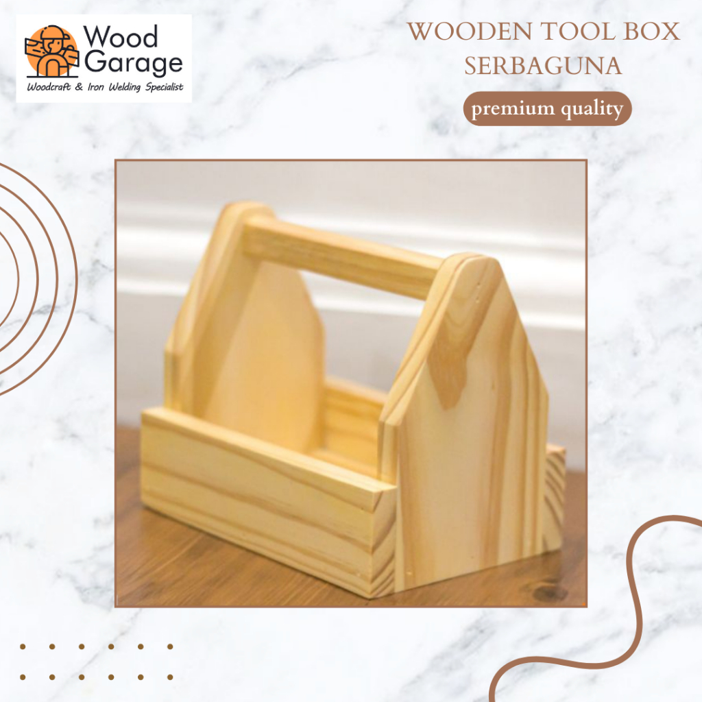 Wooden tool box / multi-purpose tool storage box | Shopee Singapore