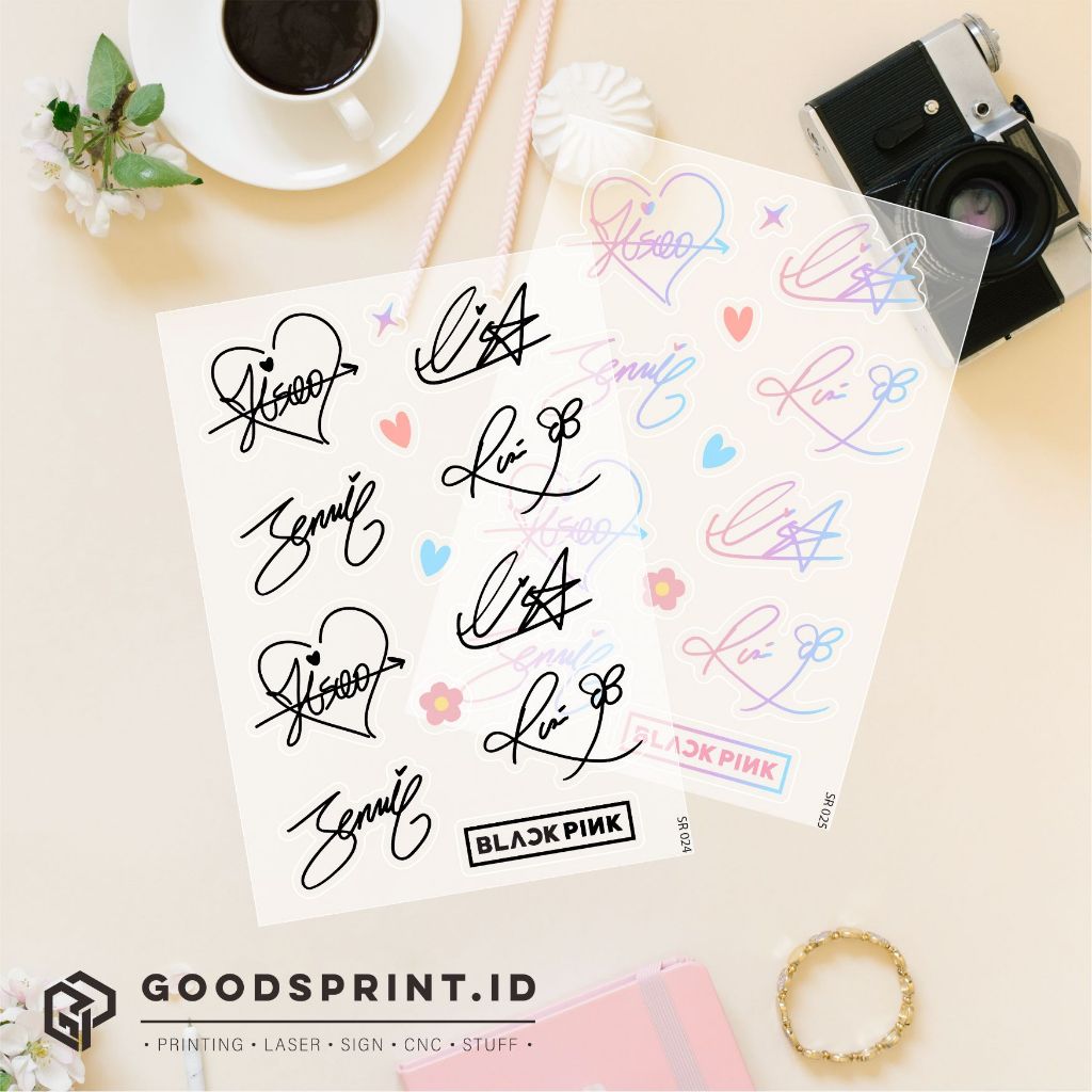 Blackpink Signature Sticker | Bts SIGNATURE Transparent STICKER | Kpop ...