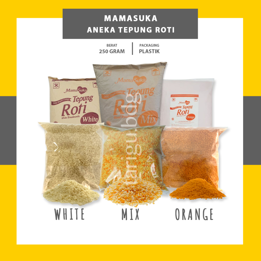MIX MAMASUKA BREAD FLOUR 250GR - PANIR FLOUR NUGGET ORANGE OREN ...