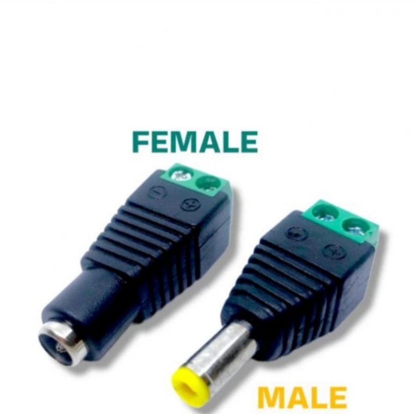 Dc Jack JEK DC Connector DC Adptor CCTV Female / MALE Connector ...
