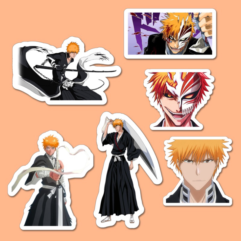 Sticker Anime Bleach kurosaki ichigo rukia urushihara kon orihime ...